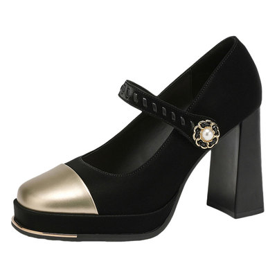 达芙妮一字带玛丽珍鞋