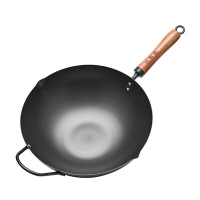 王源吉铁锅家用燃气灶老式无涂层