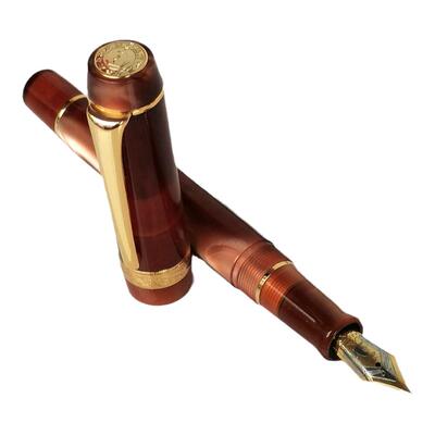 2024袋鼠凯格露316钢笔世纪豆腐螺旋帽铱金笔书写练字商务咖啡色