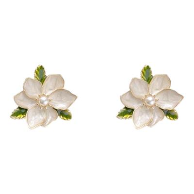 独特绝美花朵耳夹小众新款