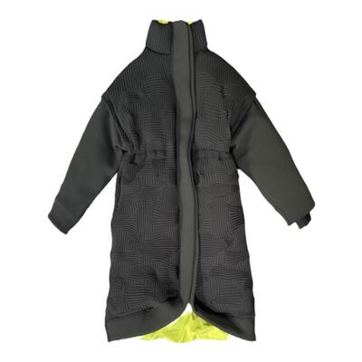 觉织Sensiyarn流沙脱卸袖长款羽绒服设计师款JZFF091