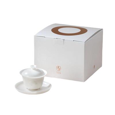 万仟堂高档白瓷盖碗轻奢泡茶碗