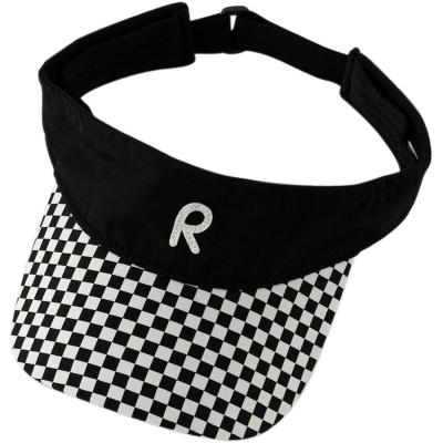 棉遮阳帽韩版夏格子男女童空顶帽