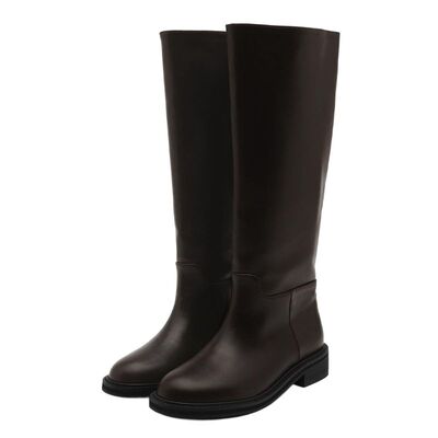 SAPPUN 简约百搭圆头长筒靴舒适低跟靴子女2025新款 星辰韩国代购