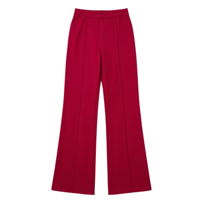 休闲拼接高腰微喇阔腿裤Casual Patchwork Wide-Leg Flared Pants