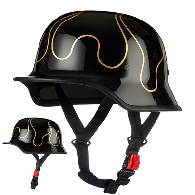 德式大兵个性盔复古巡航太子半盔