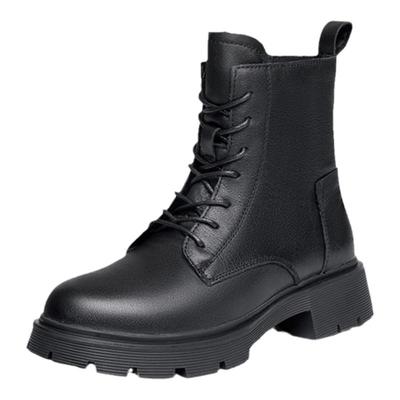 红蜻蜓切尔西靴秋冬季舒适厚底女靴粗跟烟筒靴子女英伦百搭短靴