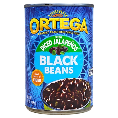 美国传统墨西哥辣椒碎黑豆罐头