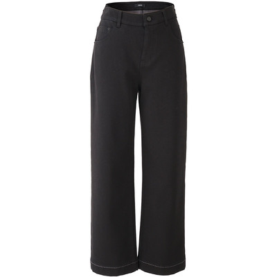 娅丽达宽直筒牛仔裤新冬女