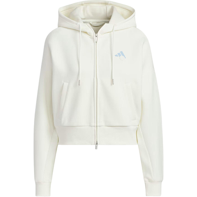 Adidas/阿迪达斯官方正品女士休闲拉链宽松针织长袖外套JZ1646