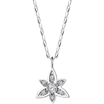 CIRCLE14分钻石项链18k白金