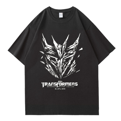 变形金刚霸气狂派短袖T恤男夏季2025新款纯棉青少年学生宽松圆领