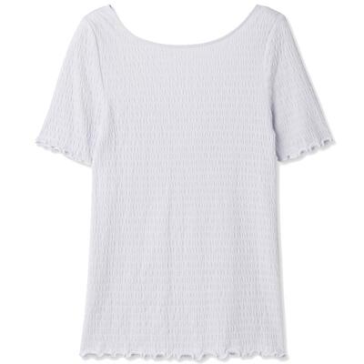 gelatopique荷叶边露背套头衫