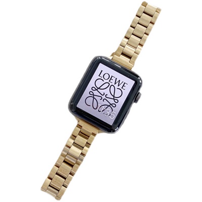 苹果S6表带iwatch5/4/5/3/2/1代细款钢带watchSE手表带S5金属腕带