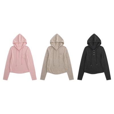 PJM INMARCH·丝趣·随时出行 秋冬可机洗连帽纽扣羊毛衫毛衣