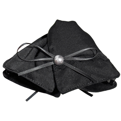 黑色丝带结三角贝壳抓夹饱满后脑勺发夹鲨鱼夹发卡优雅高马尾夹子