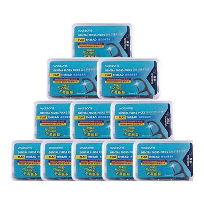 屈臣氏薄荷味家庭装清洁牙线棒