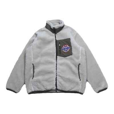 M码！正品美潮滑板 OBEY 图案刺绣摇粒绒蓬松毛毛衣棉夹克外套