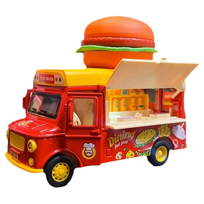 儿童合金巴士玩具公交校车冰淇淋小汽车汉堡宝宝玩具男孩新年礼物