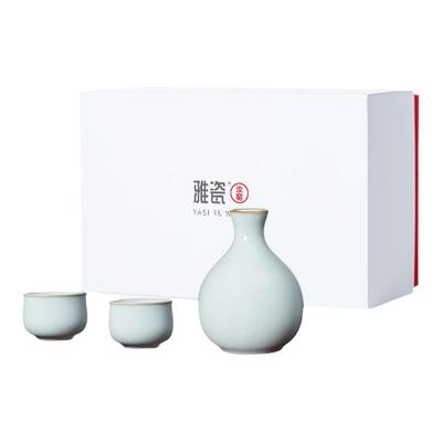 雅瓷汝窑酒具套装家用酒壶酒杯