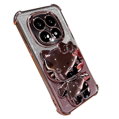 适用小米pocom8手机壳poco m8海外国际版保护软硅胶套透明5g带镜头膜全包气囊防摔可爱卡通女85g新款支架镜子