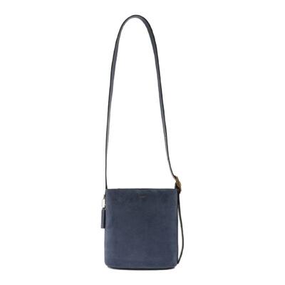 蔻驰 Coach Bleecker 21 单肩斜挎水桶包CCW84 - 皮质 - 蓝色