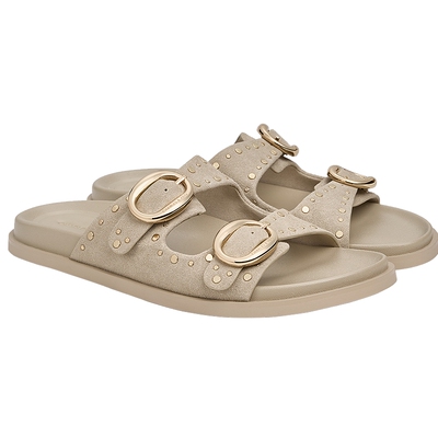 CHARLES&KEITH26夏新款CK1-70381220-1厚底金属扣铆钉勃肯鞋拖鞋