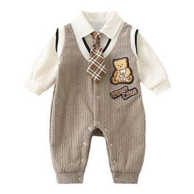 春秋男宝宝学院风周岁宴秋季衣服