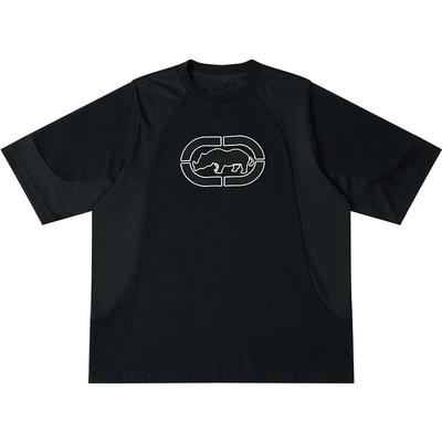 ecko红犀牛贴布绣拼接短袖t恤