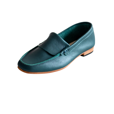 女款真皮底乐福鞋方头软皮鞋