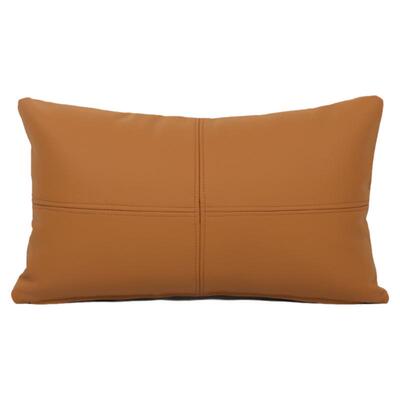 北欧生态软牛皮轻奢皮抱枕客厅沙发仿真皮靠垫办公室腰靠汽车腰枕