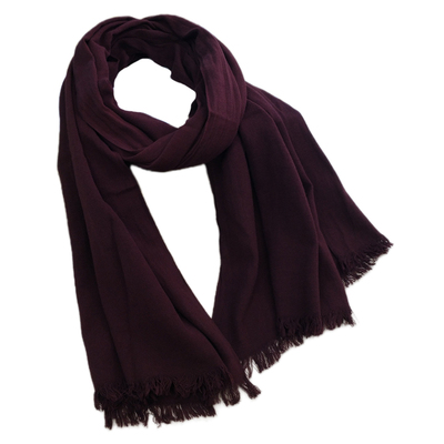 2025新款围巾女春秋冬季全棉纯色文艺复古空调披肩日系百搭男围脖