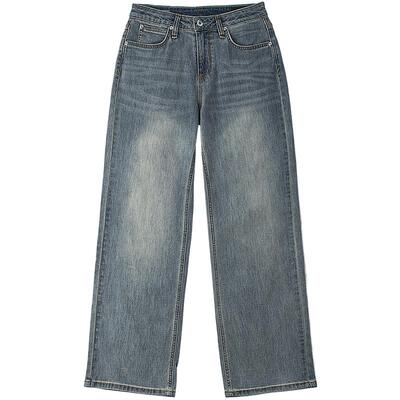 【张凌赫代言】Lee商场同款26春夏新品429直筒牛仔裤中浅蓝女潮流