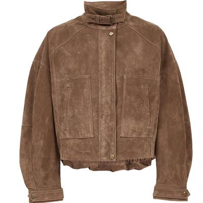 ONLY立领挺阔短款皮衣外套