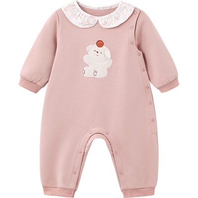 英氏连体衣春秋季长袖女宝宝