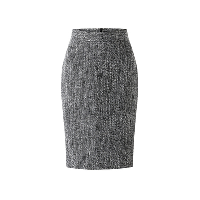 VERTOW花纱灰小香风粗花呢半裙