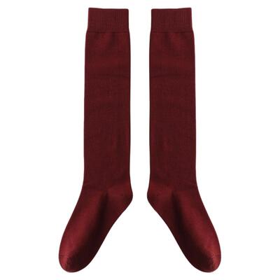 安可雷穿搭秋季袜子女时尚新款小个子ANCORA安可拉红配饰长筒袜棉