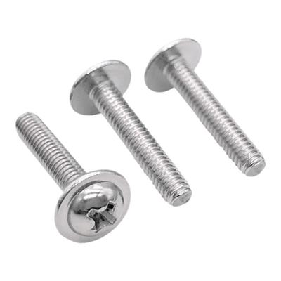 不锈钢十字圆头带垫机螺钉DIN967