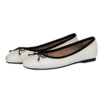 Rockport/乐步休闲软底平跟女鞋2025春蝴蝶结浅口平底单鞋真羊皮