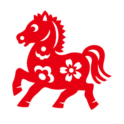 剪纸窗花手工材料包新年午马