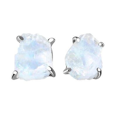 VITARING月光石蓝色纯银耳钉女