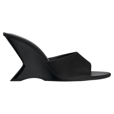 坡跟厚度一字凉拖鞋露趾高跟凉鞋