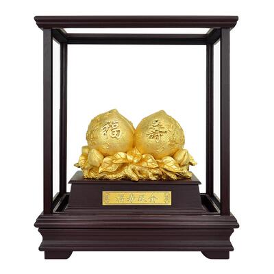 足金金箔大气老人生日祝寿倍有面