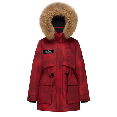 波司登新年红色极寒加厚女鹅绒服