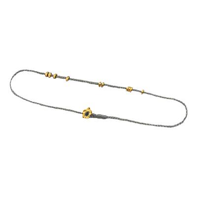 足金999小梅花手工编织红绳手链