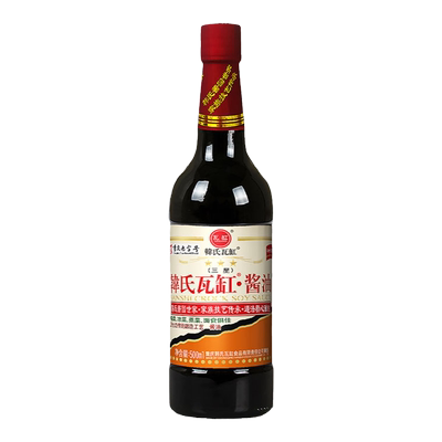 韩氏瓦缸三星手工酱油500ml