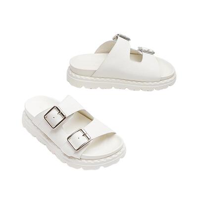 厚底双条带勃肯凉拖鞋