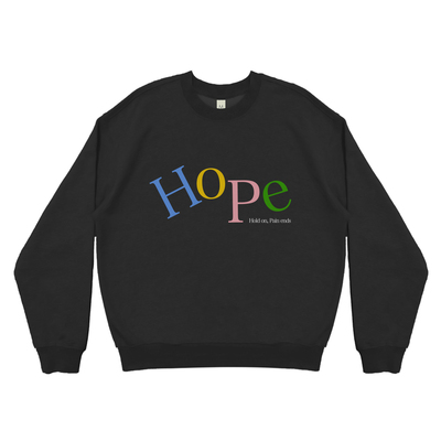 呼吸放松HoPe彩色标识圆领卫衣