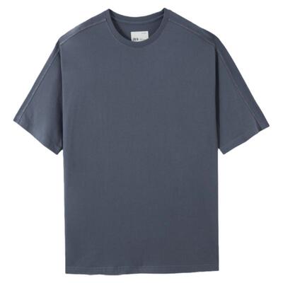 流石男装纯色透气宽松纯色短袖潮