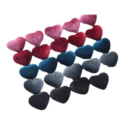 平底包扣丝绒爱心装饰用扣